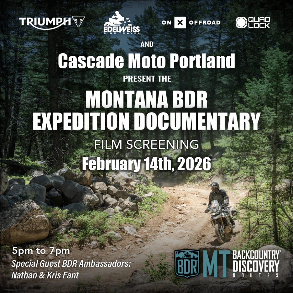 Montana Backcountry Discovery Route (BDR) film at Cascade Moto ...